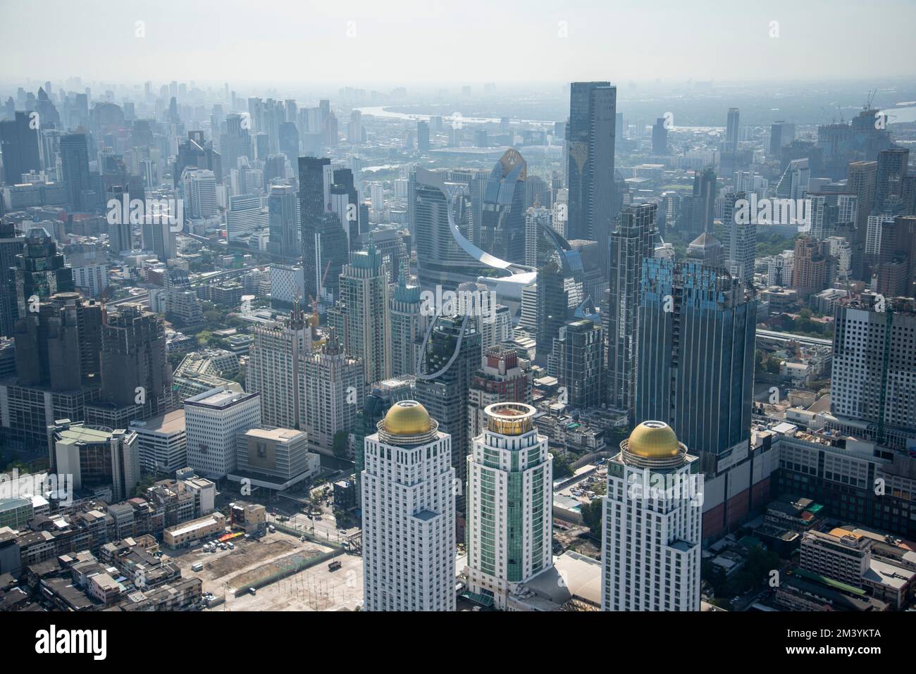 The view and Skyline of the city of Bangkok from the viewpoint of the ...