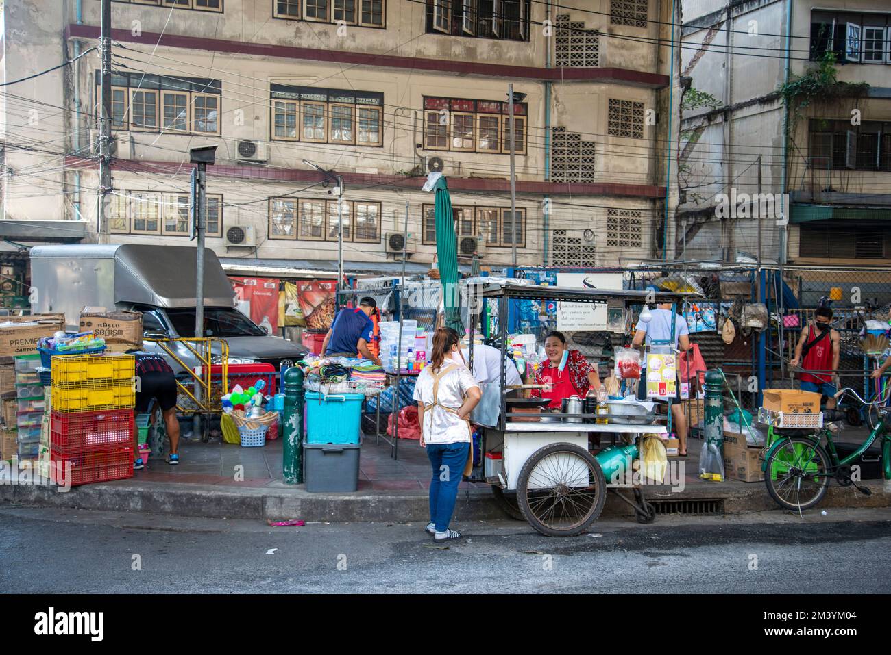 a Marketstreet in Pratunam in the city of Bangkok in Thailand. Thailand ...