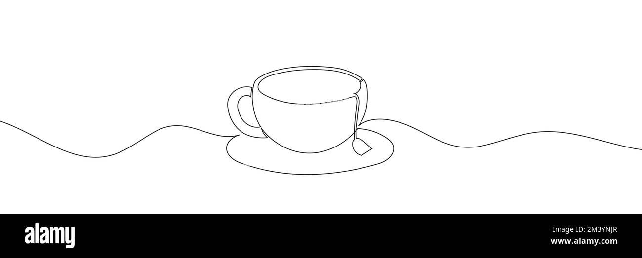 Vector illustration isolated tea Black and White Stock Photos & Images ...