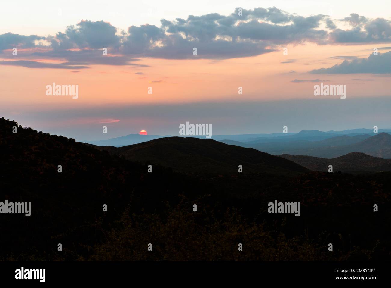 Sunset in Prescott arizona Stock Photo - Alamy