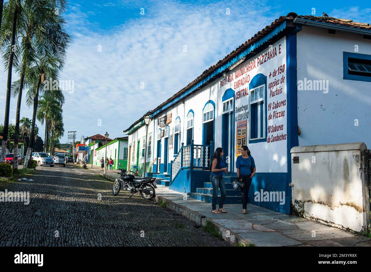 Colonial colourful architecture in the rural village of Pirenopolis ...