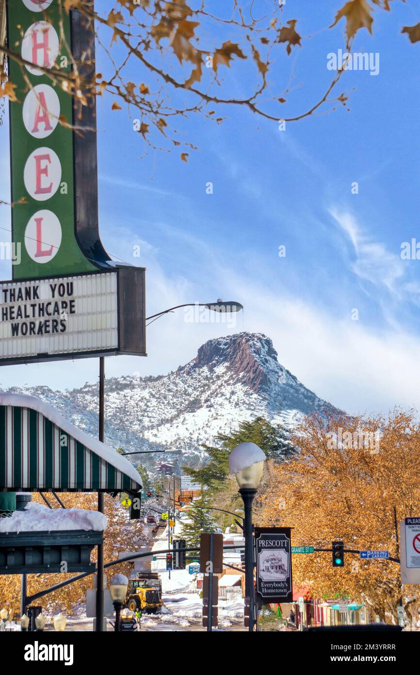 Prescott arizona in the winter Stock Photo - Alamy