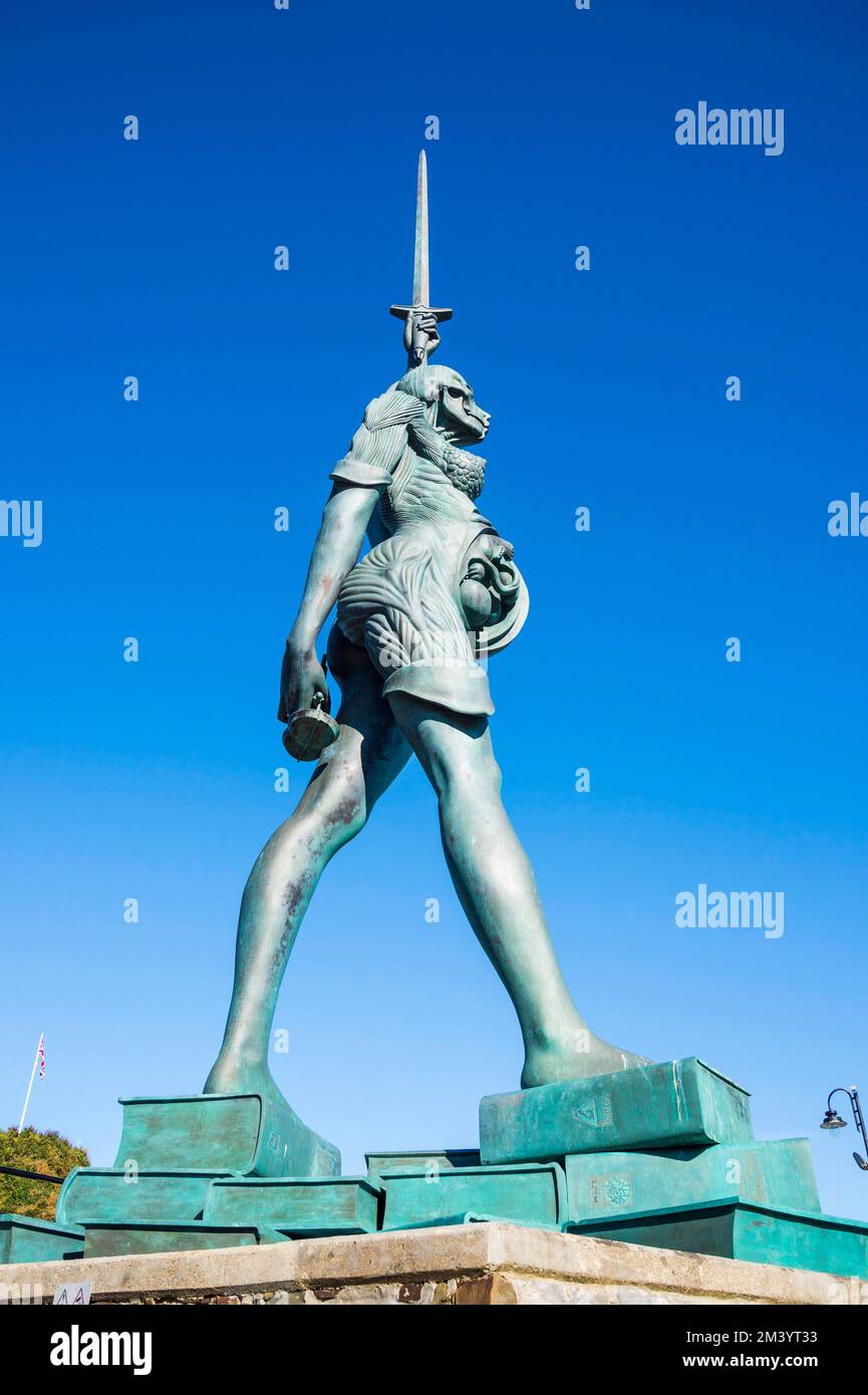 Verity Statue in the harbour of Iifracombe, North Devon, England ...