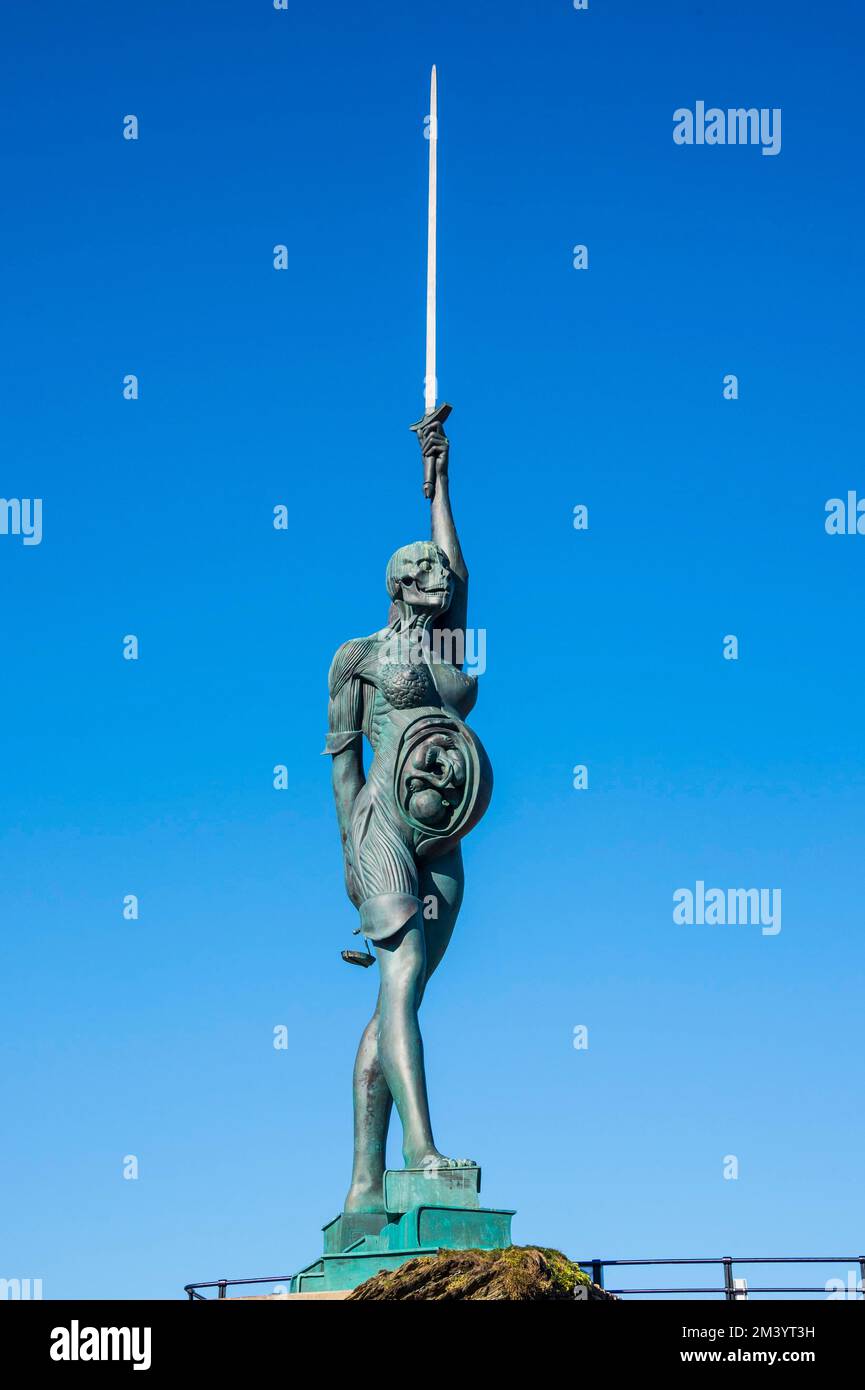 Verity Statue in the harbour of Iifracombe, North Devon, England ...