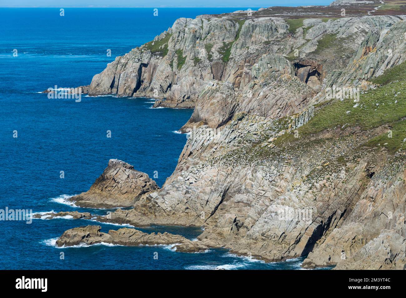 Coastline of the Island of Lundy, Bristol channel, Devon, England ...