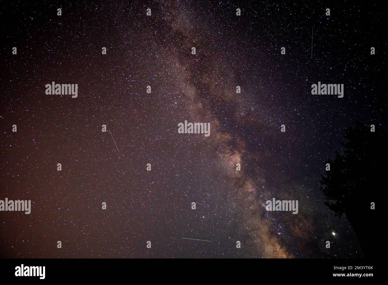 the Milky Way at night Stock Photo - Alamy