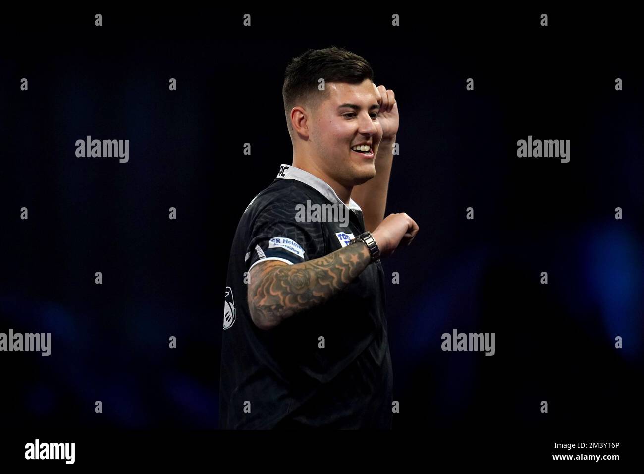 Ryan Meikle celebrates defeating Lisa Ashton during day three of the ...