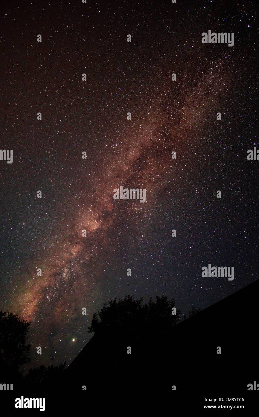 the Milky Way at night Stock Photo - Alamy