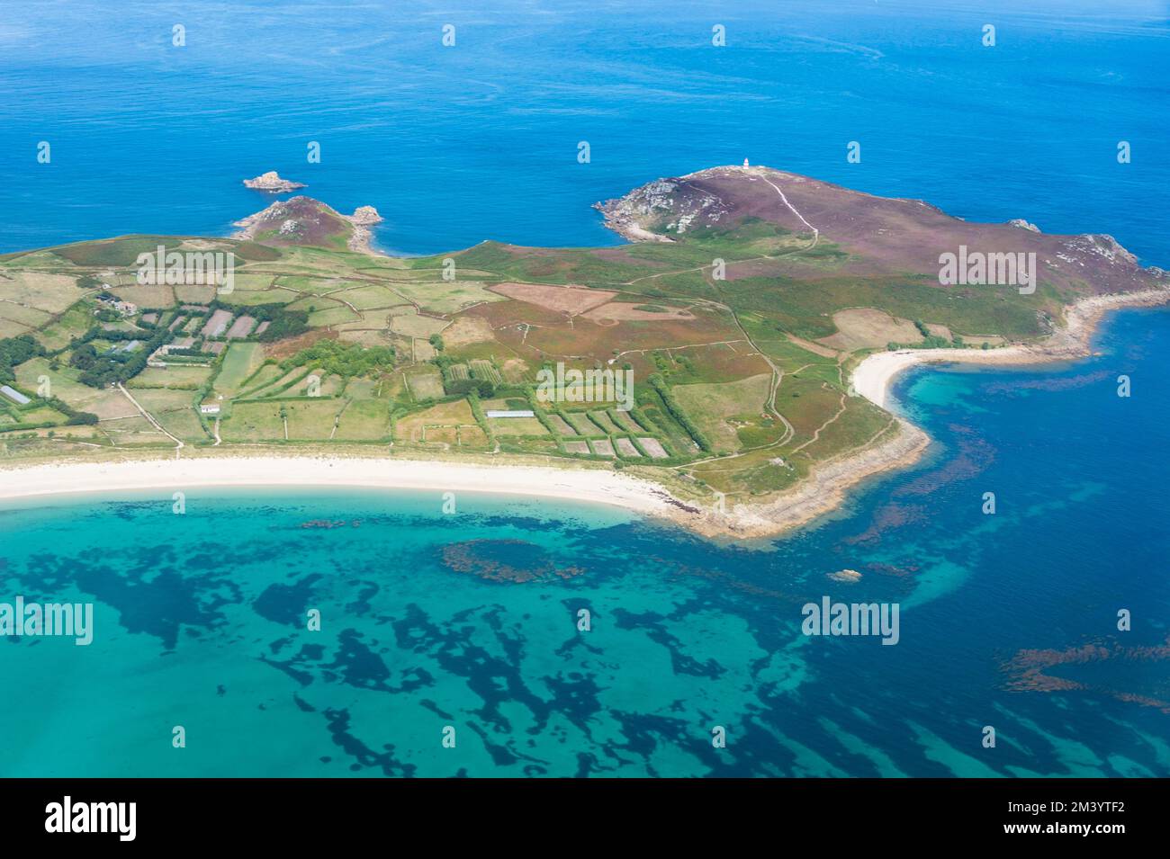 Aerial of the Isles of Scilly, England, United Kingdom Stock Photo - Alamy