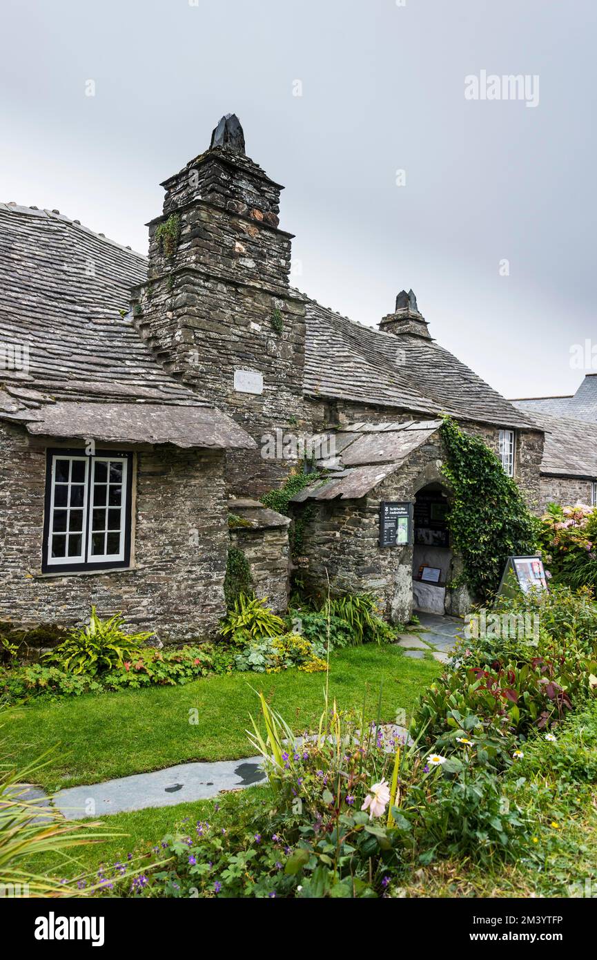 Old post office, Tintagel, Cornwall, England, United Kingdom Stock ...