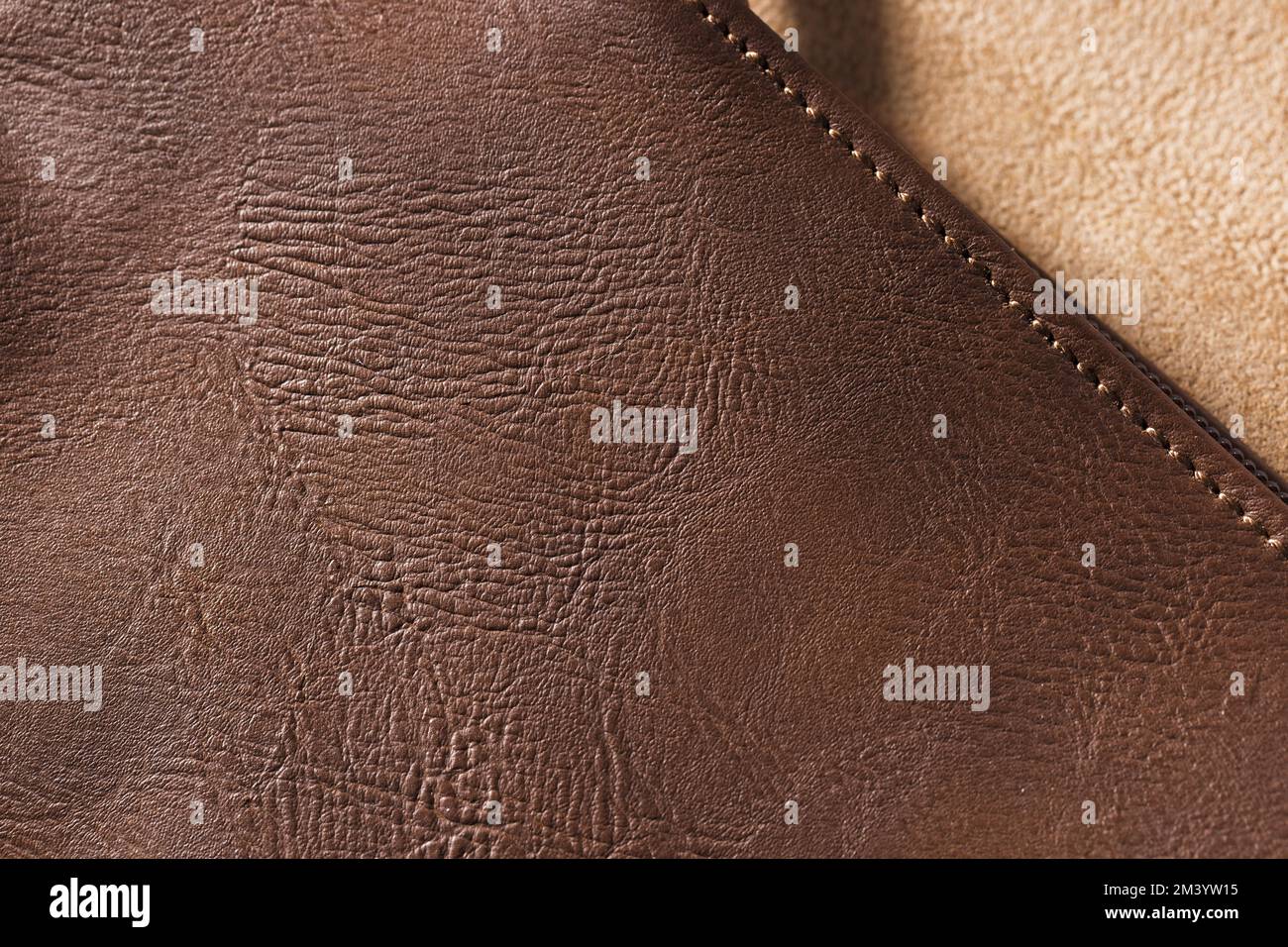 Extremely Close Up Quality Leather Texture Background Surface Stock
