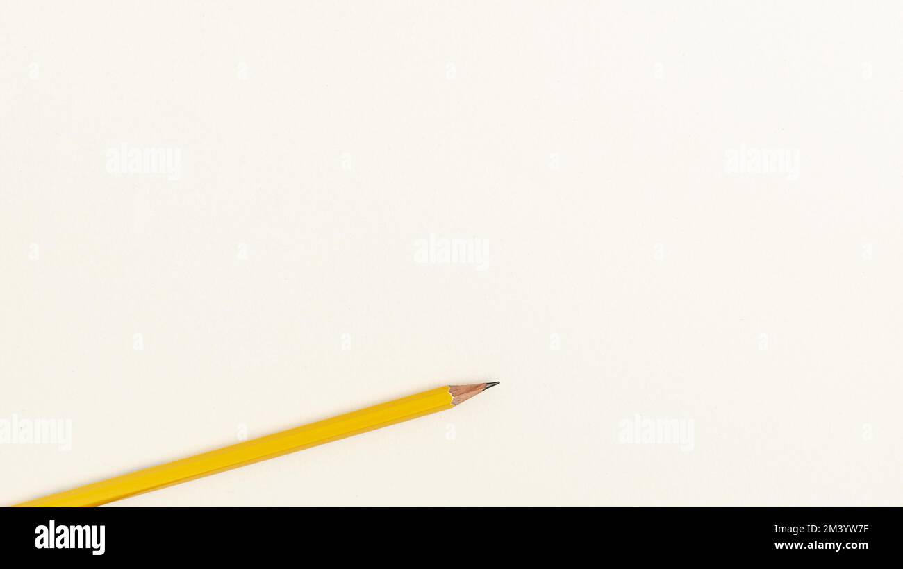Flat lay back school pencil Stock Photo - Alamy