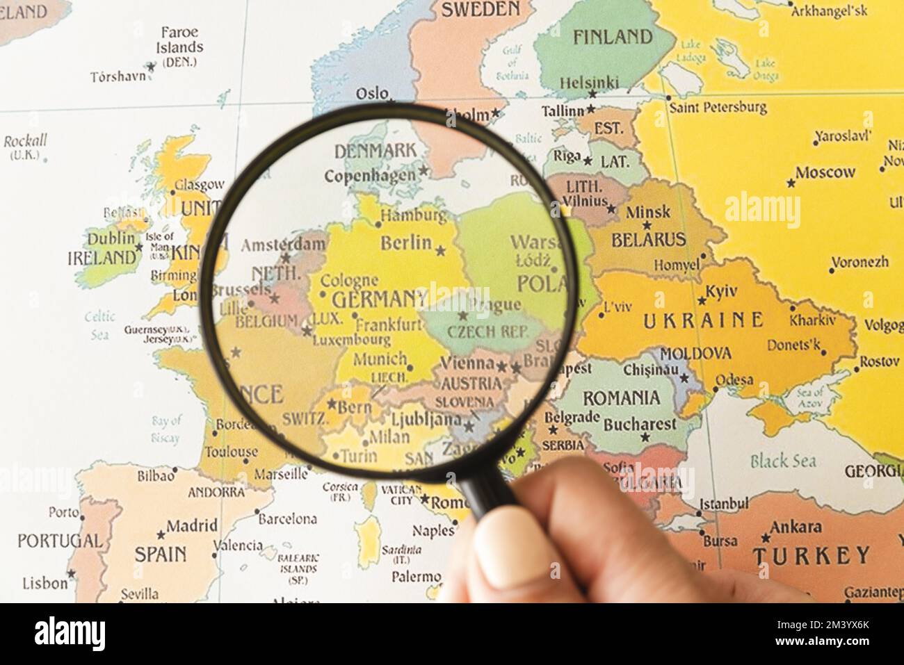 Central germany map hi-res stock photography and images - Alamy