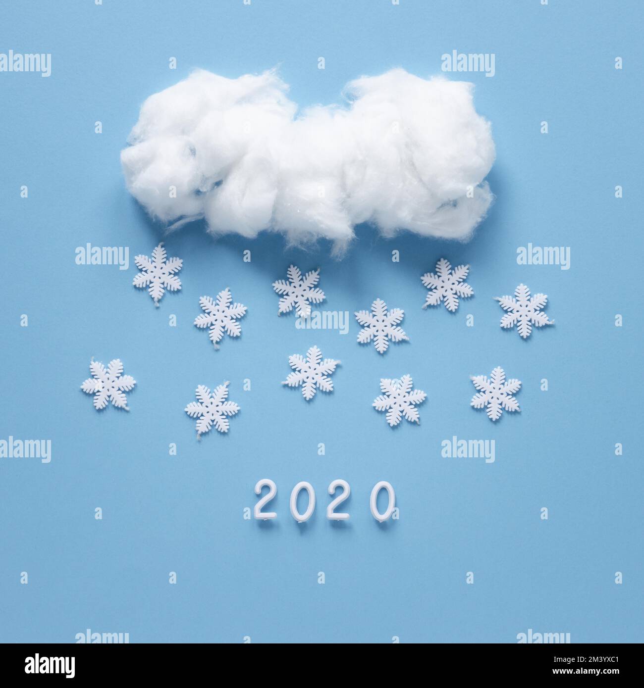 Hand made snowflakes cloud Stock Photo - Alamy