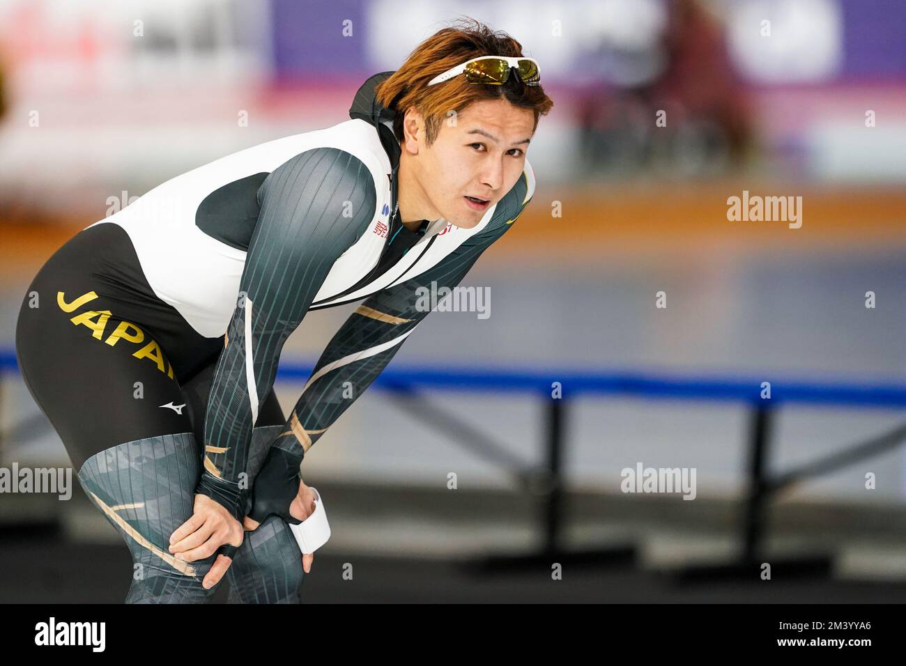 CALGARY, CANADA - DECEMBER 17: Yuma Murakami of Japan looks on after ...