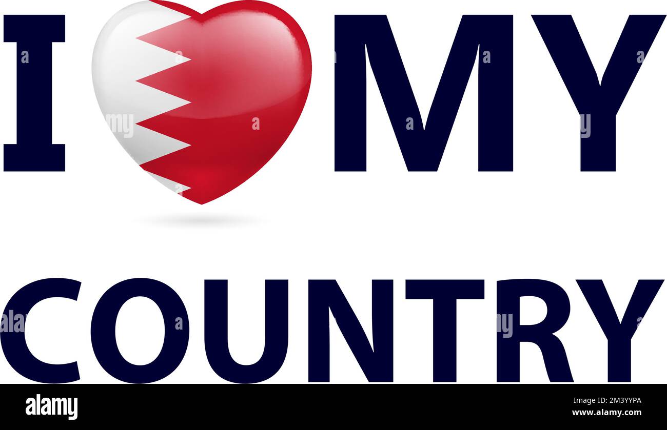 Heart with Bahraini flag colors. I Love My Country - Bahrain Stock ...
