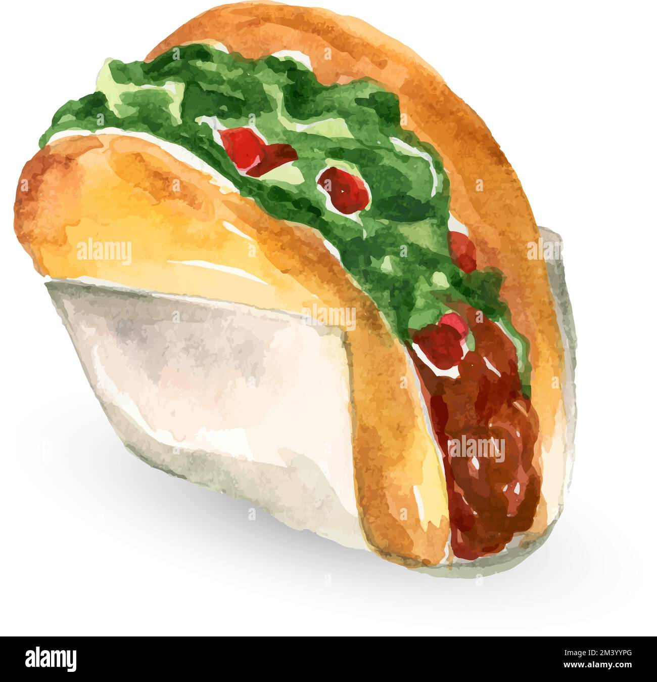 Sandwich, Delicious Food Design, Isolated on White Background Stock ...