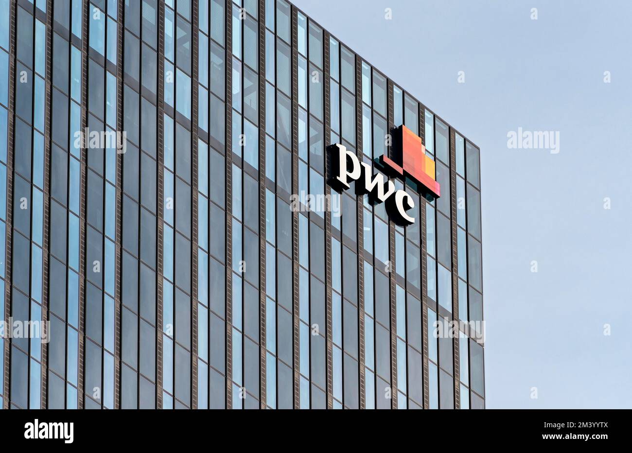 DC Tower I with PwC sign, Vienna Donau City, Wien, Austria Stock Photo ...