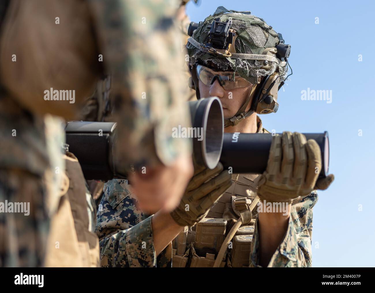 A U.S. Marine with 3d Littoral Combat Team, 3d Marine Littoral Regiment ...