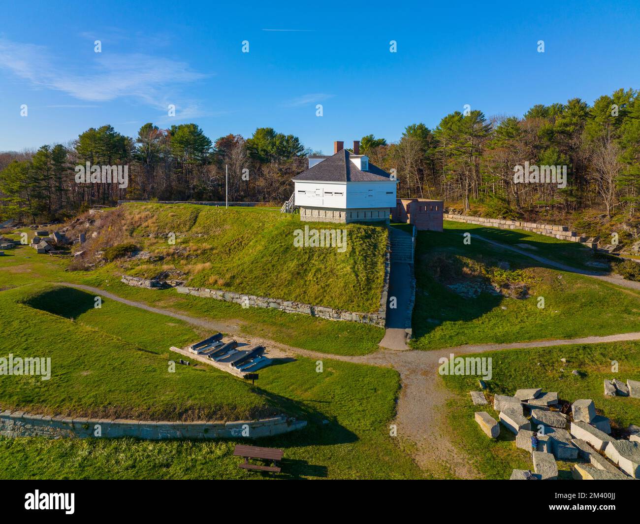 Aerial view fort blockhouse hi-res stock photography and images - Alamy