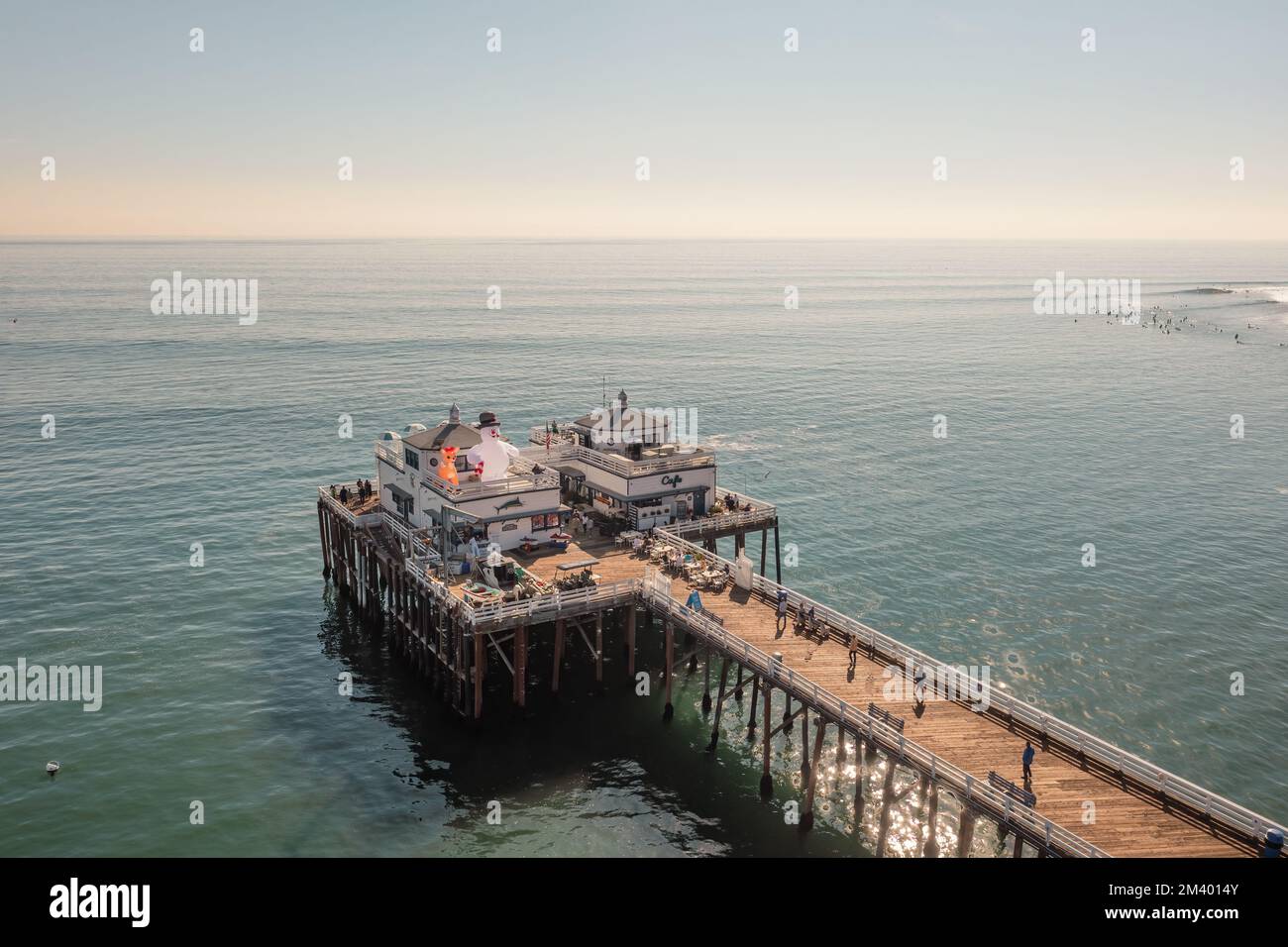 Aerial malibu pier pacific hi-res stock photography and images - Alamy