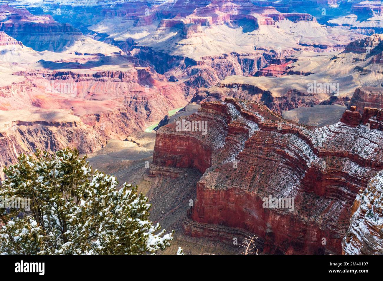 Beautiful Winter View of Grand Canyon National Park, Arizona, USA, in ...