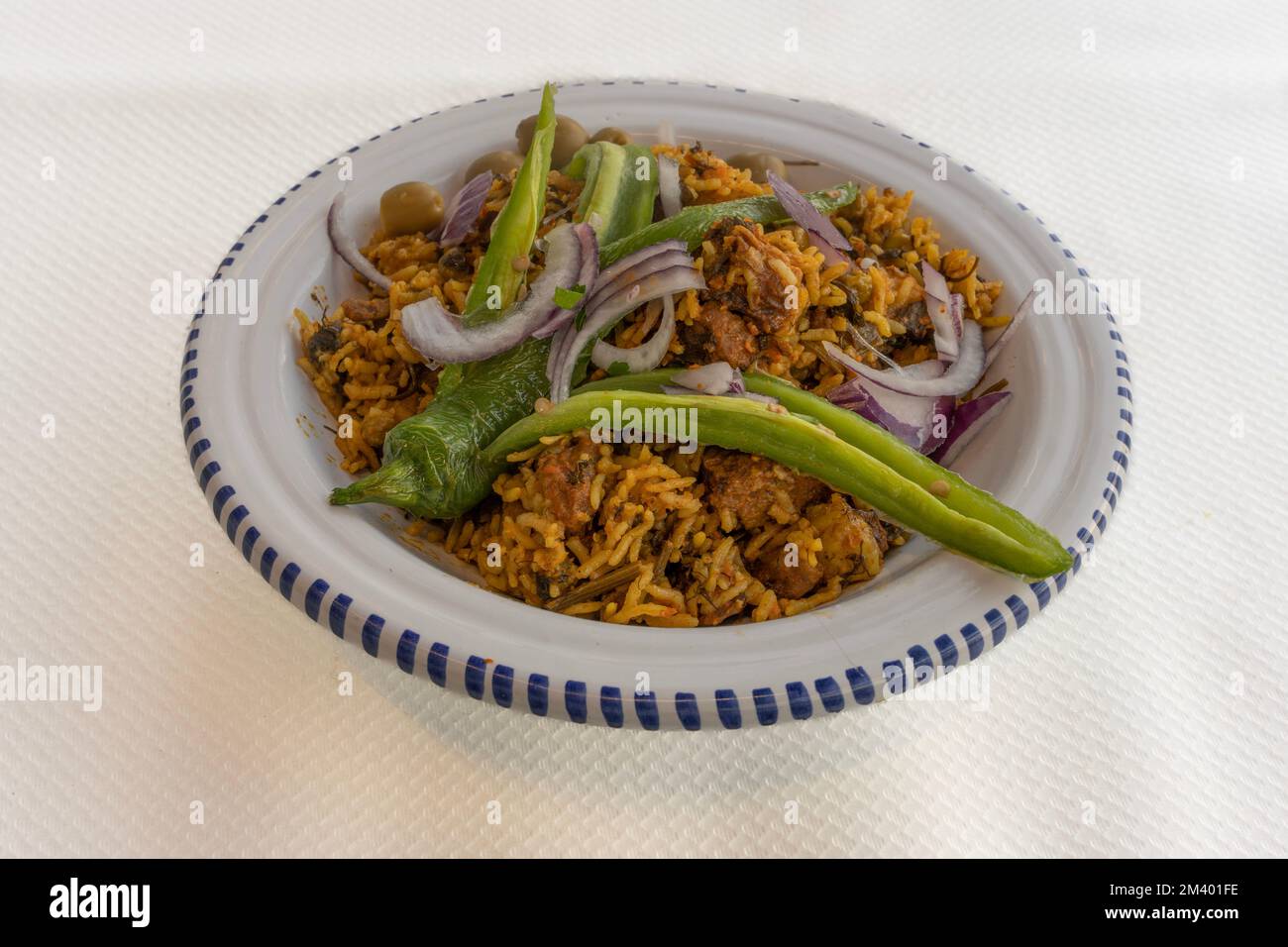 Tunisian dishe culinary Still Life. Rice Stock Photo - Alamy