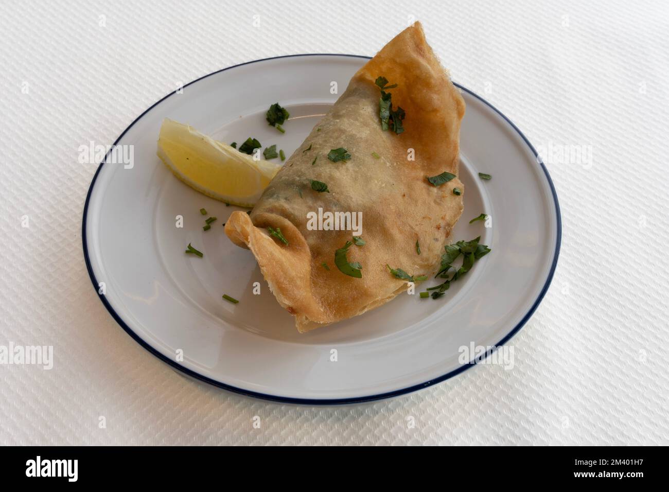 Tunisian dishe culinary Still Life. Egg brig Stock Photo - Alamy