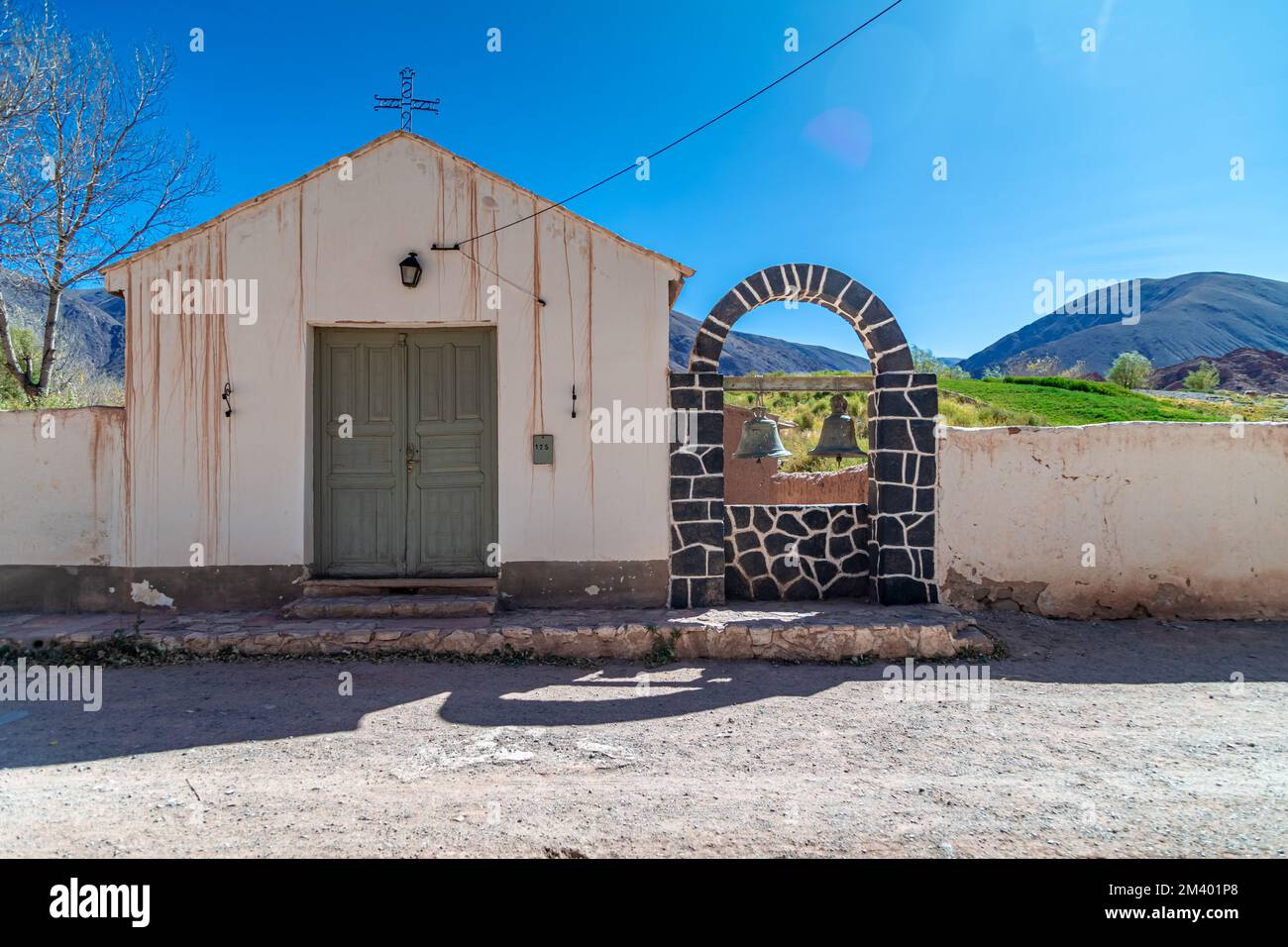 street of the Argentinian village of La Poma in the Andes Stock Photo ...