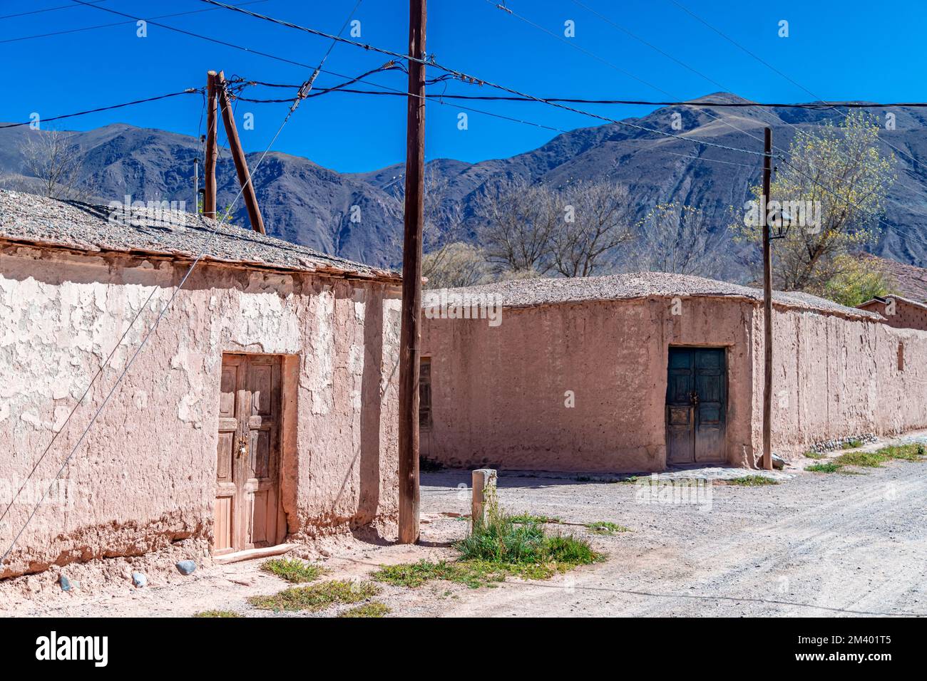 street of the Argentinian village of La Poma in the Andes Stock Photo ...