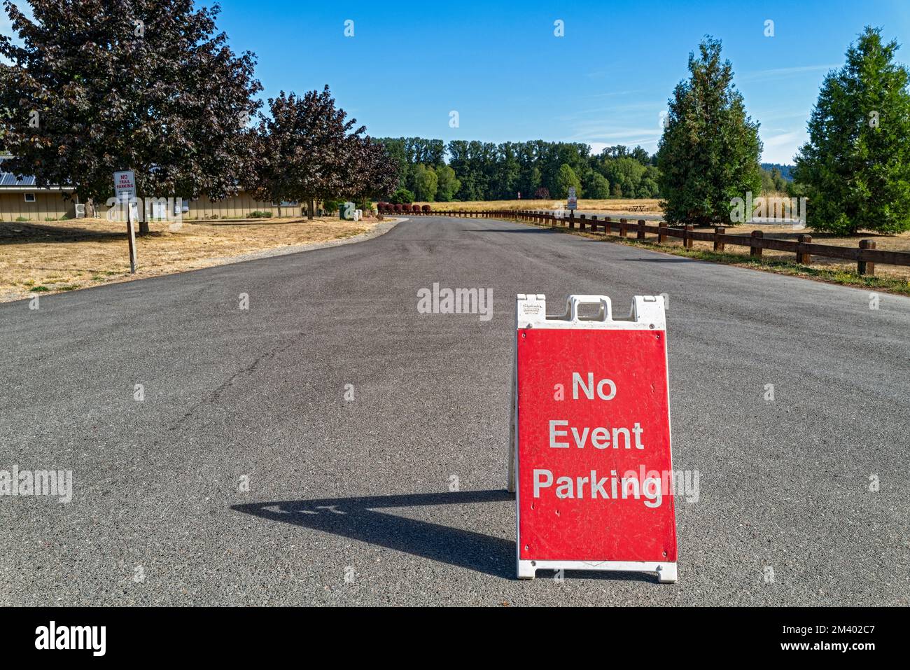 A sign prohibiting event parking at Marymoor Park in Redmond ...