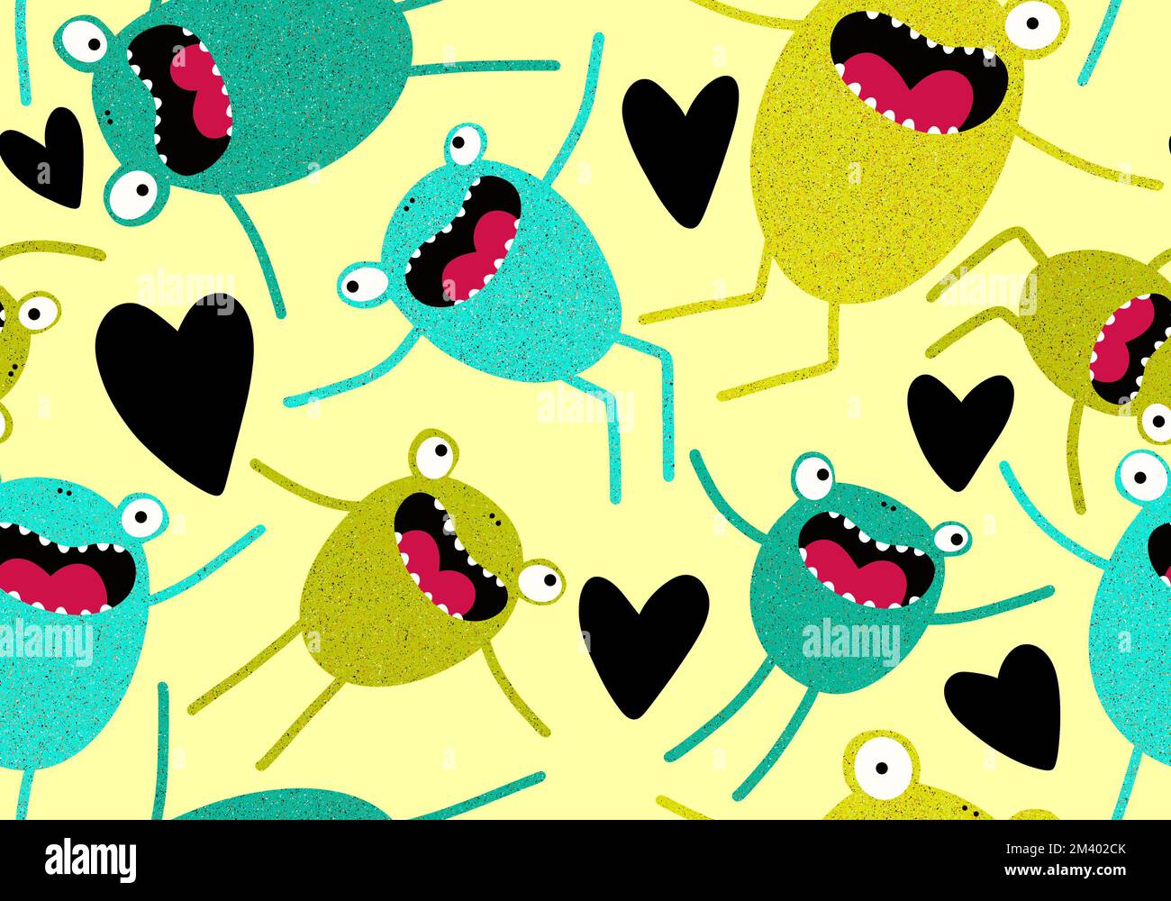 Cartoon animals seamless frogs pattern for wrapping paper and kids ...