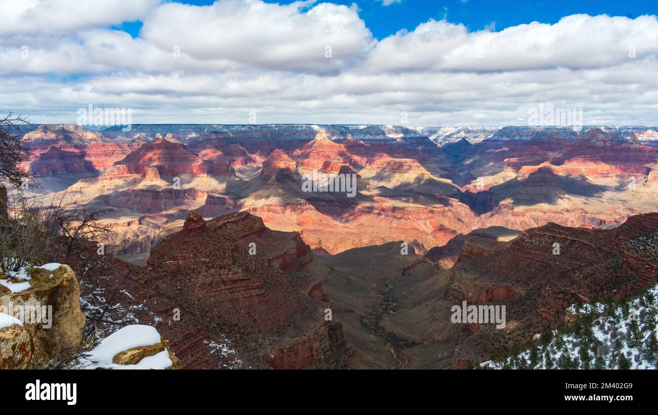Beautiful Winter View of Grand Canyon National Park, Arizona, USA, in ...