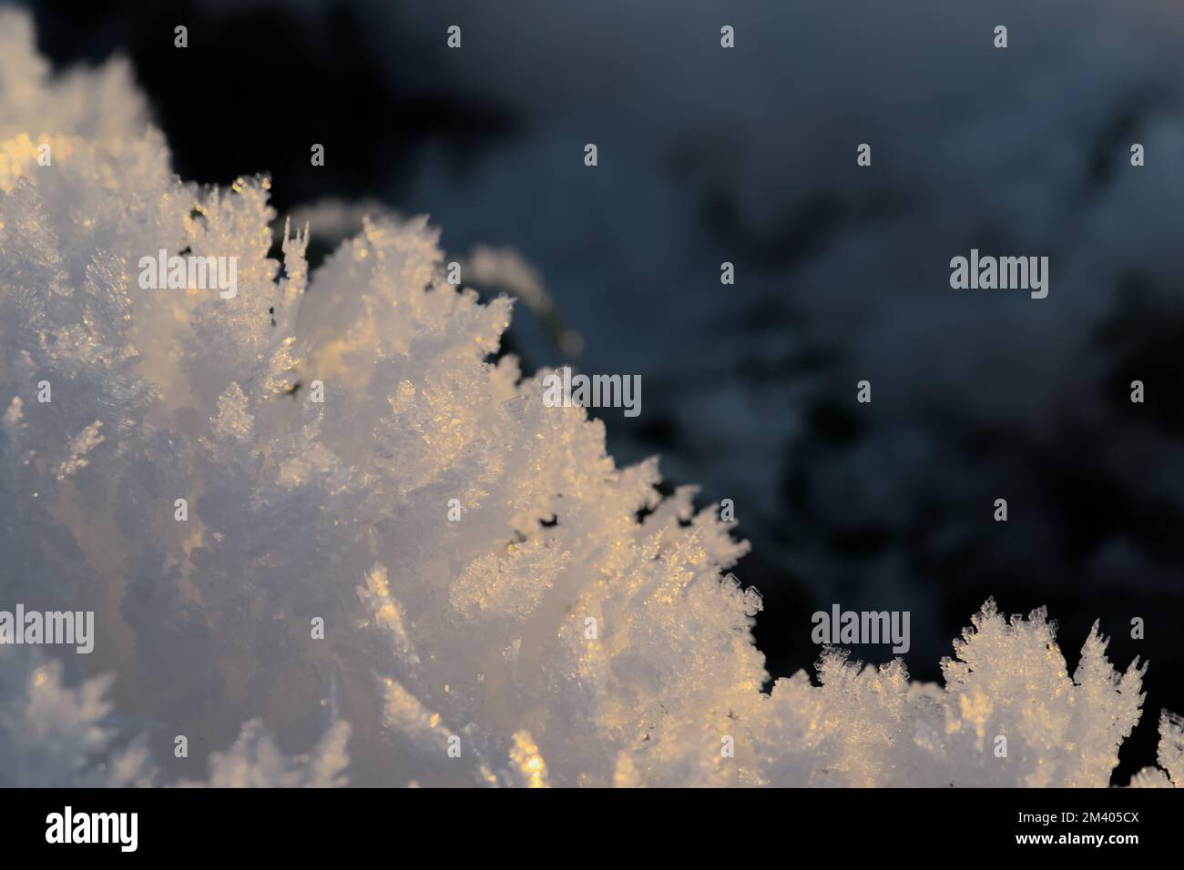 crystals of ice, beautiful detail in backlight Stock Photo - Alamy