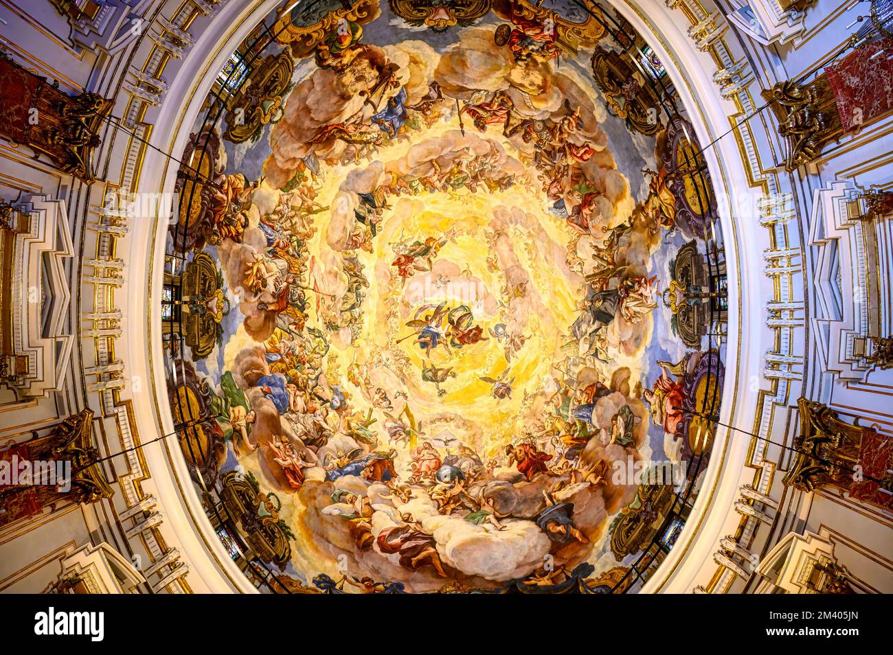 Basilica Of Our Lady Of The Forsaken. Symmetry of the fresco painting ...