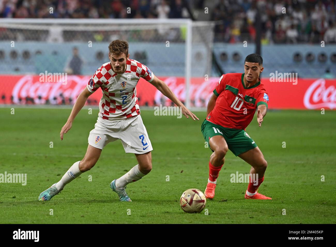 STANISIC Josip (CRO), action, duels versus ZAROURY Anass (MAR). Third ...