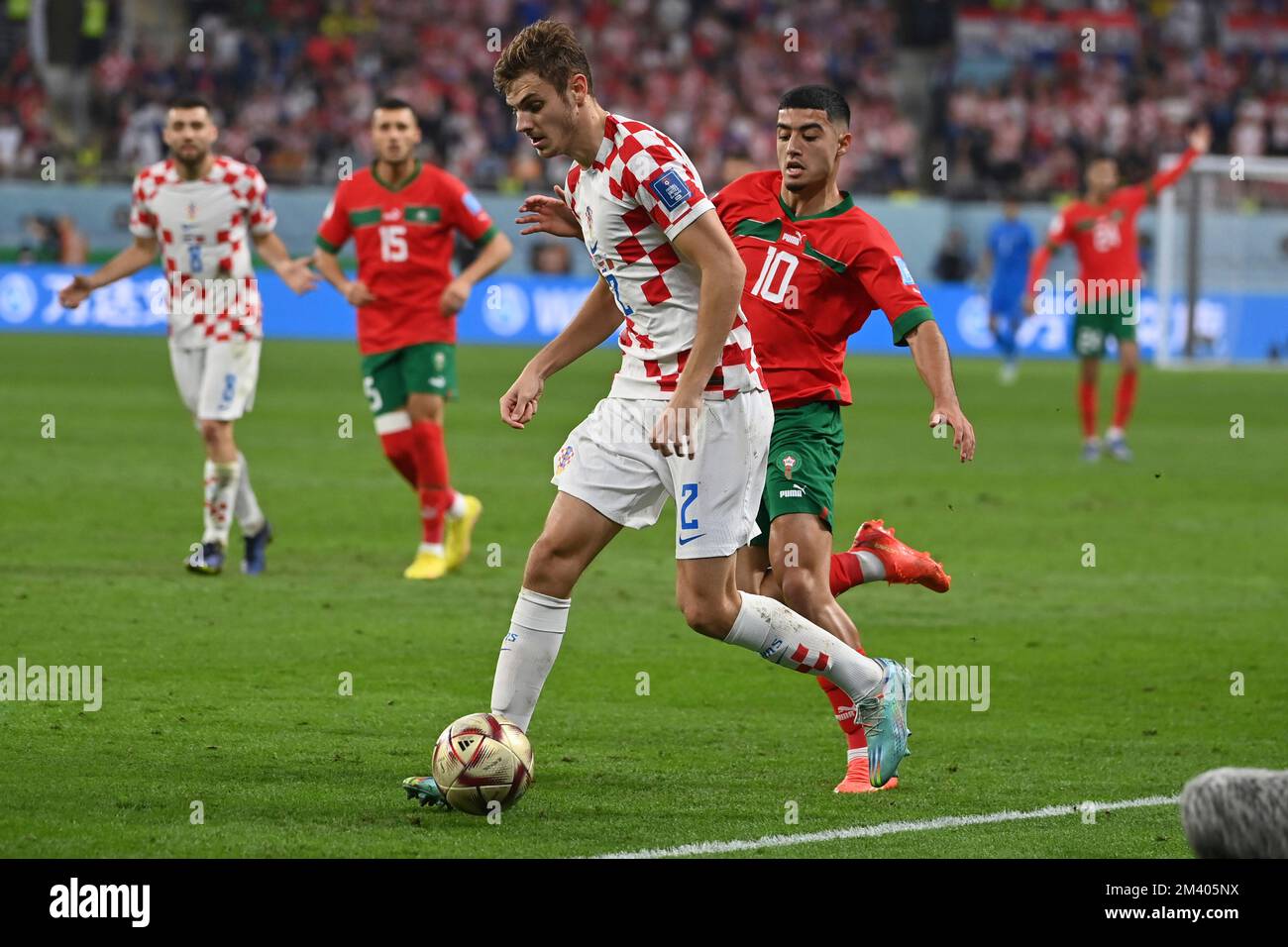 STANISIC Josip (CRO), action, duels versus ZAROURY Anass (MAR). Third ...