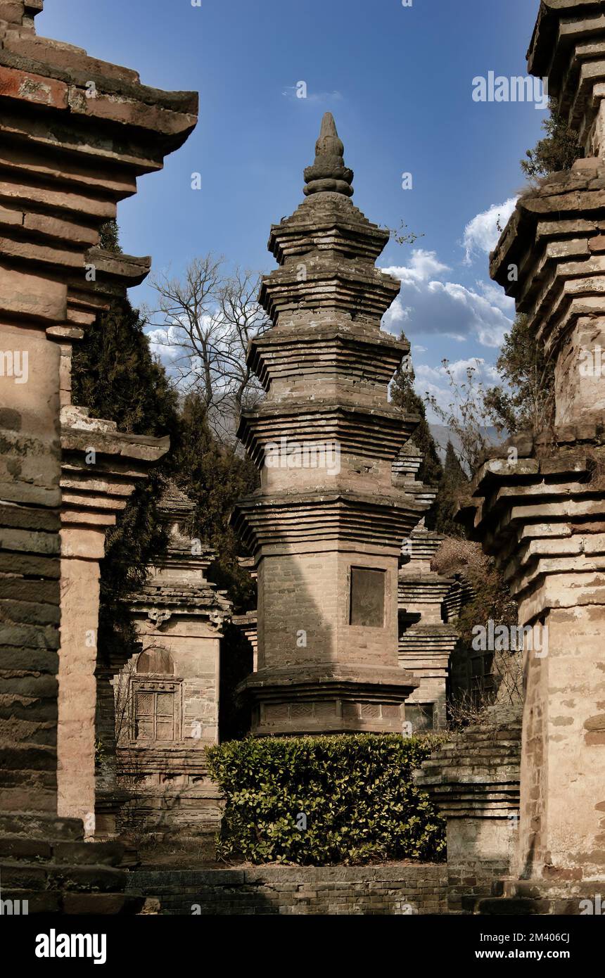 Pagoda Forest at Shaolin Temple in China Stock Photo - Alamy