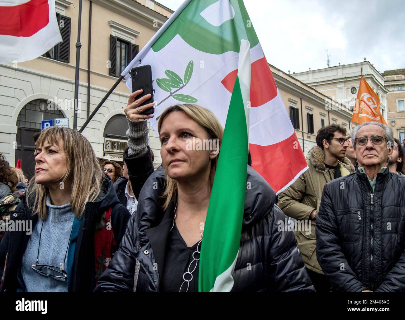 Rome, Italy, Italy. 17th Dec, 2022. Demonstration of the Pd (Democratic ...