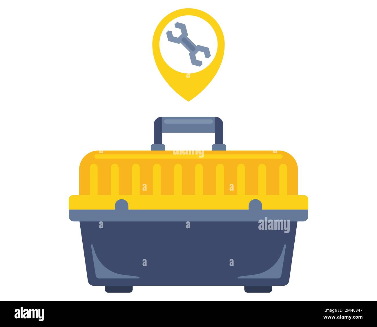 Toolbox and yellow Stock Vector Images - Alamy