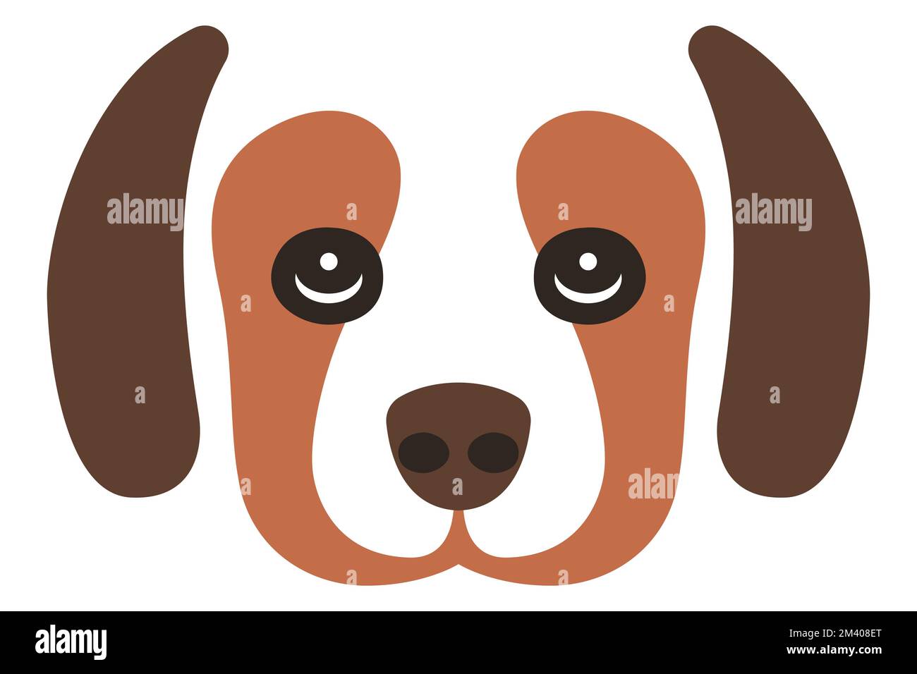 minimalistic image of a dog in a flat style. pet vector illustration ...