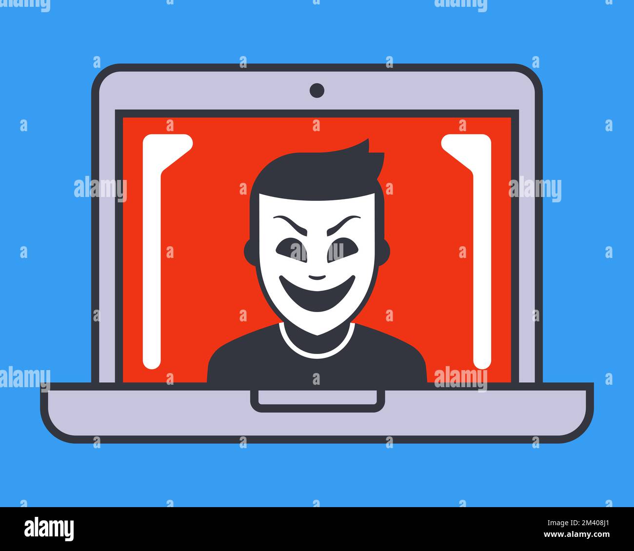 Anonymous Person On The Internet Hacker Breaks Into A Computer Flat