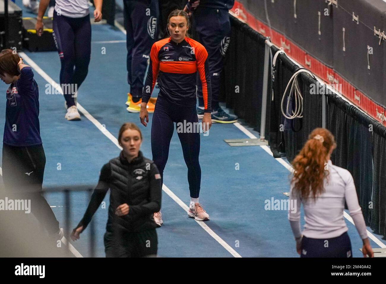 CALGARY, CANADA - DECEMBER 17: Femke Kok of the Netherlands before ...