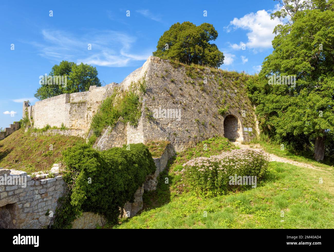 Hohenurach Castle in Bad Urach near Stuttgart, Germany. Landscape of ...