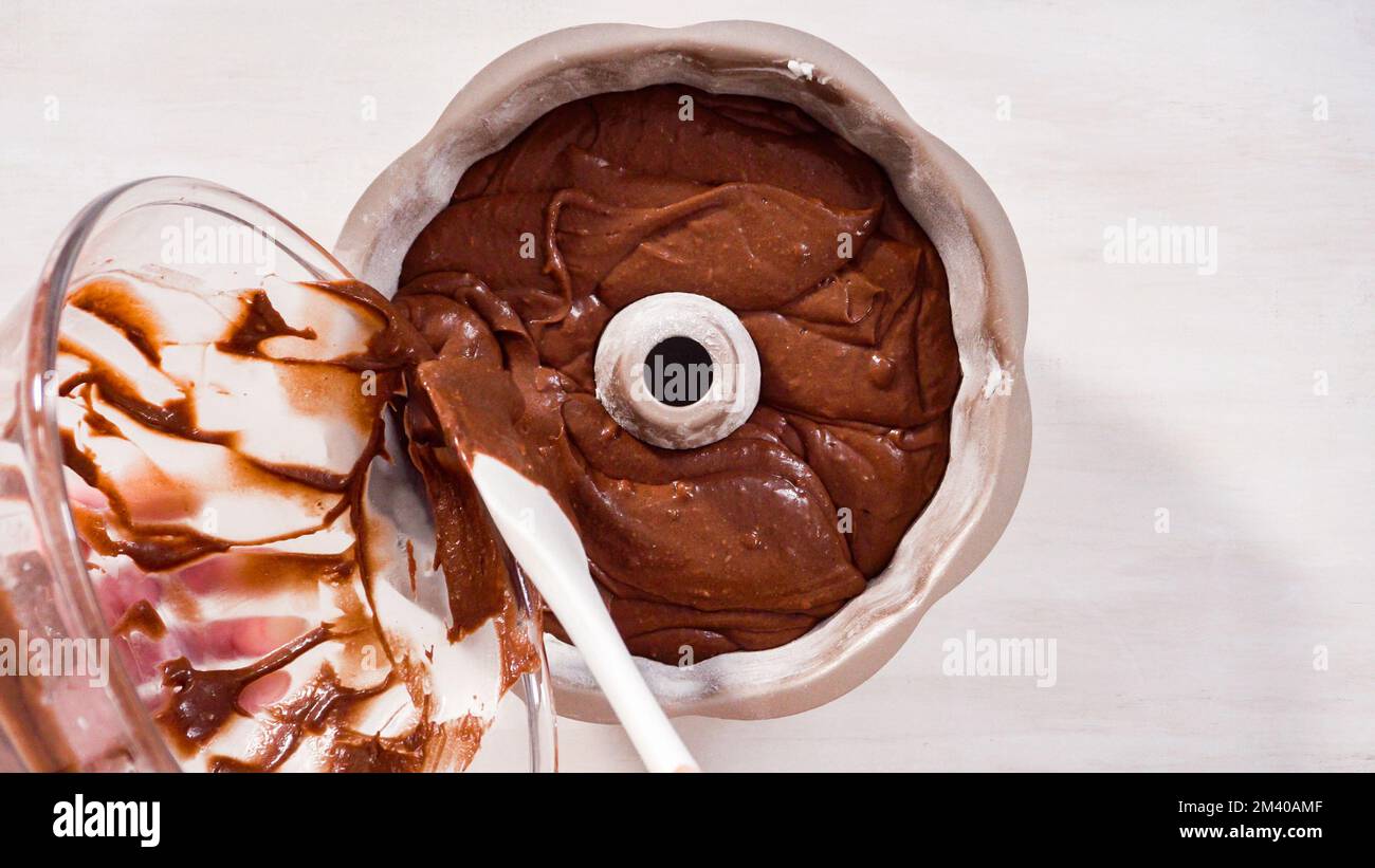 Chocolate bundt cake Stock Photo - Alamy