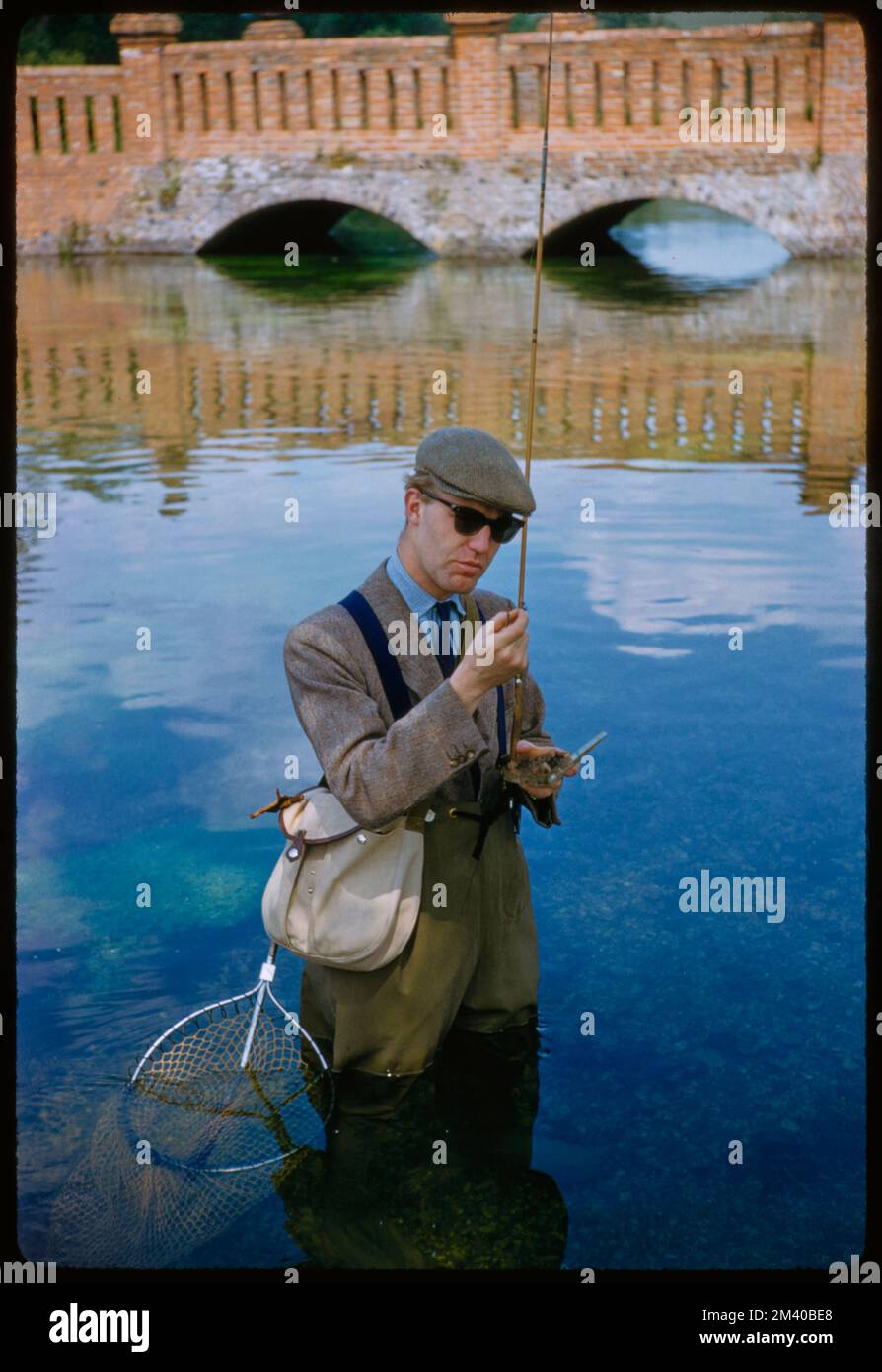 Sport in England-, Fishing On The Test Bourne, Toni Frissell ...