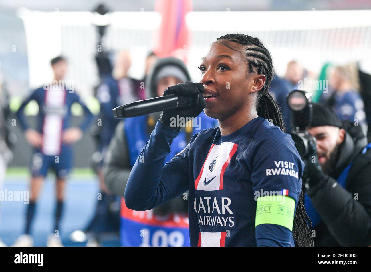 Grace Geyoro of PSG celebrates during the UEFA Women's Champions League ...