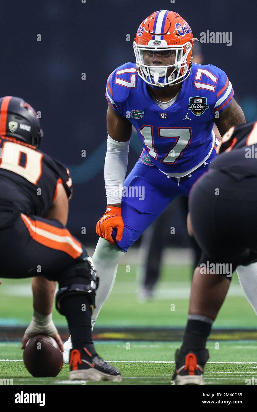Las Vegas, NV, USA. 17th Dec, 2022. Florida Gators linebacker Scooby ...