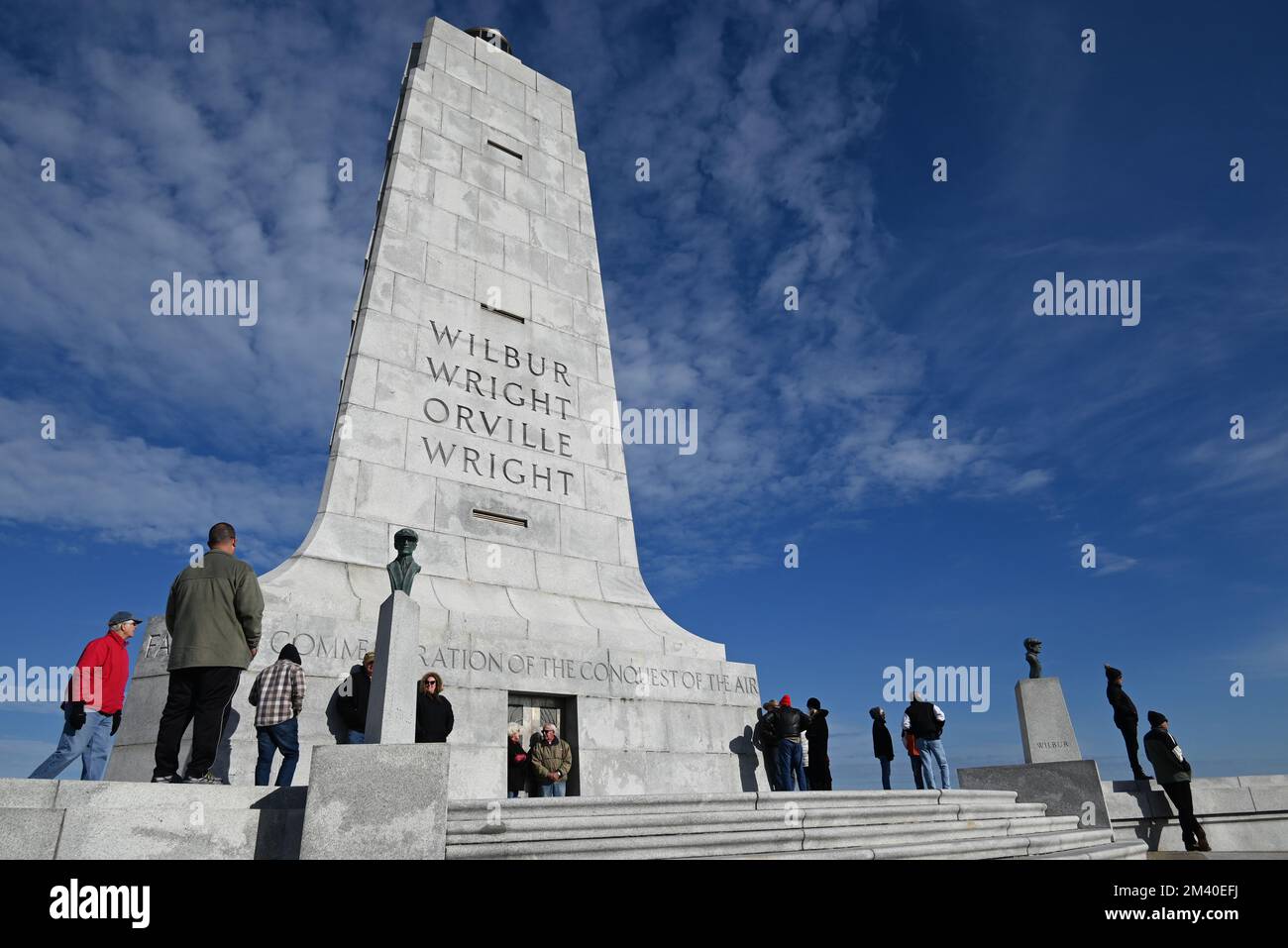 The Wright Brothers National Memorial marks the Dec 17, 1903 location ...