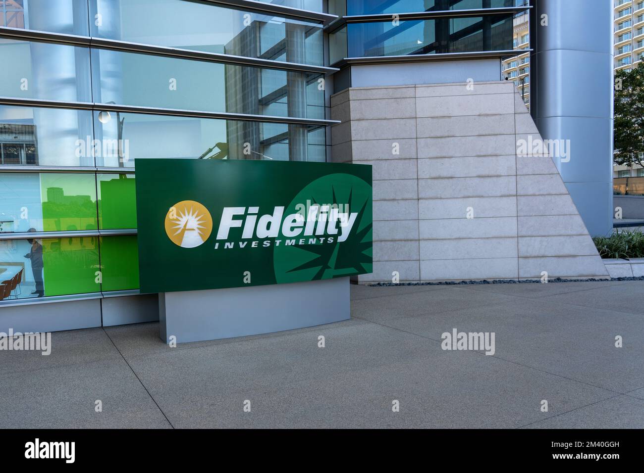 Los Angeles, CA, USA - July 6, 2022: Fidelity Investments sign is shown ...